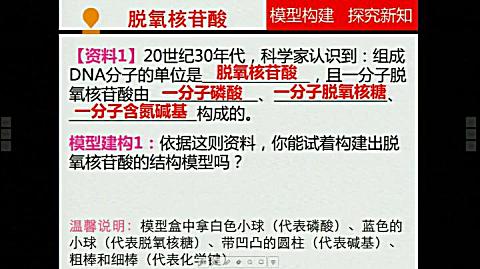 苏教版高中生物必修2 遗传与进化《DNA分子的结构》获奖课教学视频