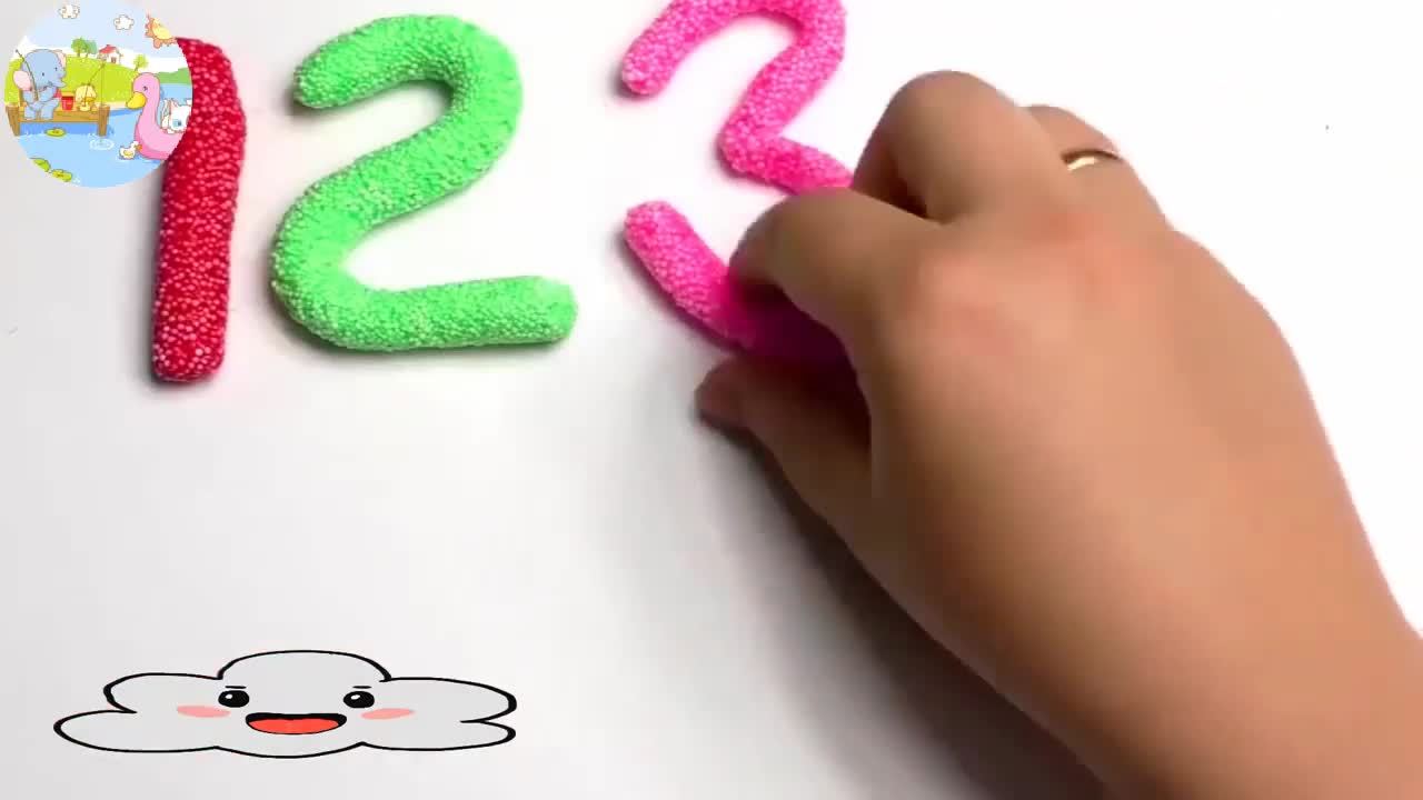 彩色黏土制作数字模型,七彩开心童年