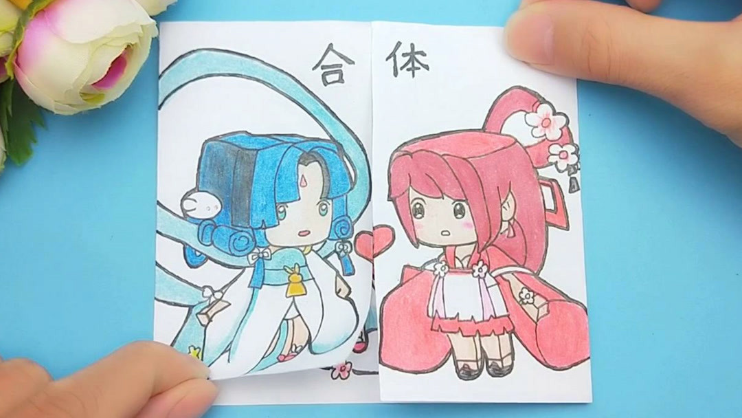 给迷你世界柳仙儿和花小楼合体变身,一起融合长相简单又仙气