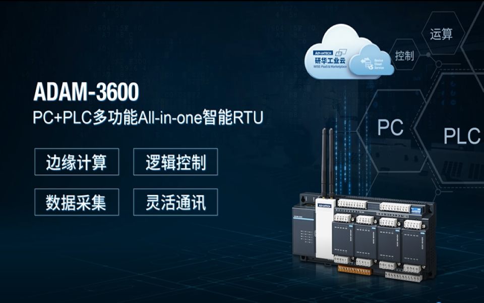 ADAM-3600 PC+PLC多功能智能网关 集采集&控制&通讯&计算功能...