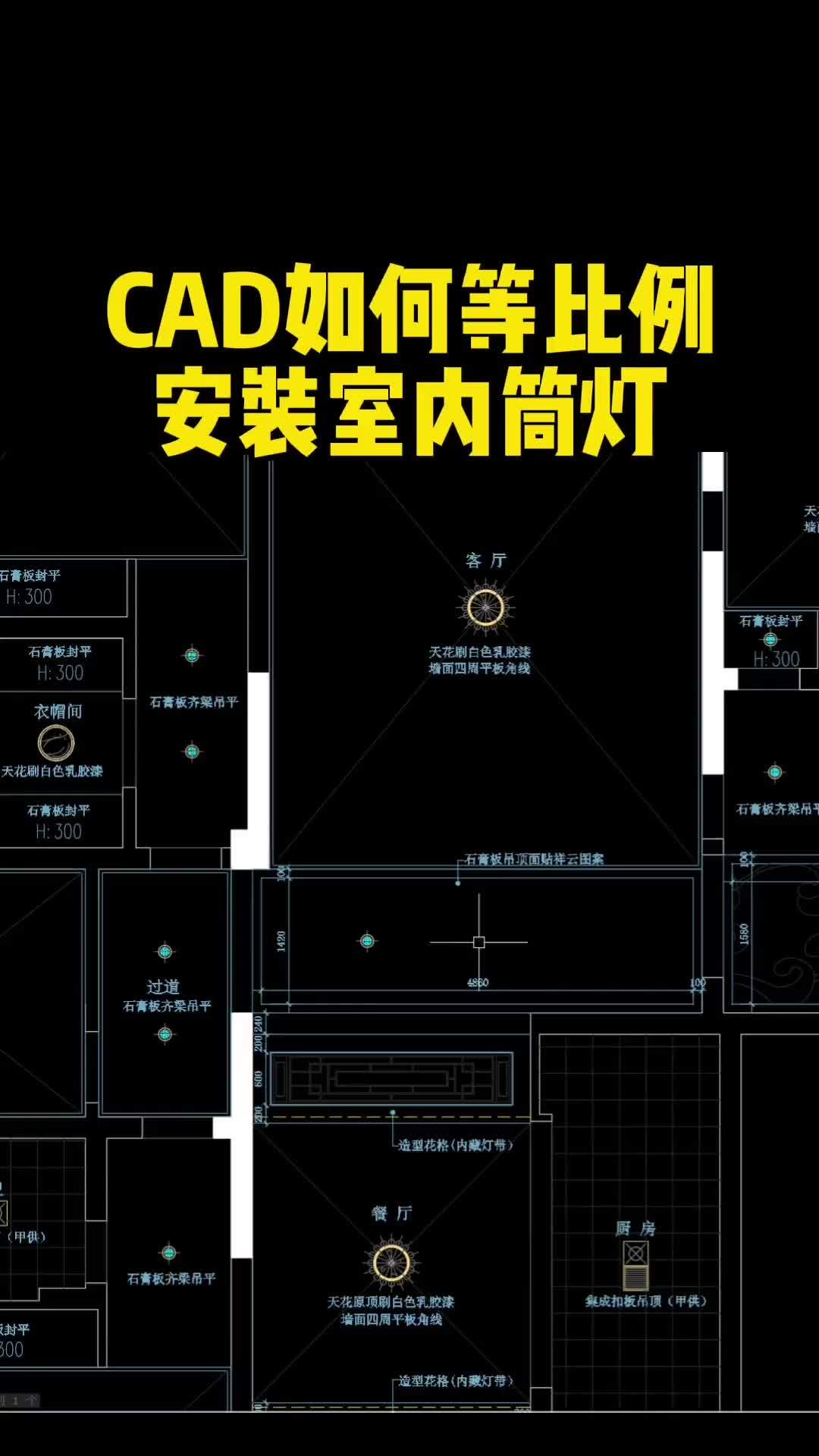 你是如何安装筒灯呢?#cad教程