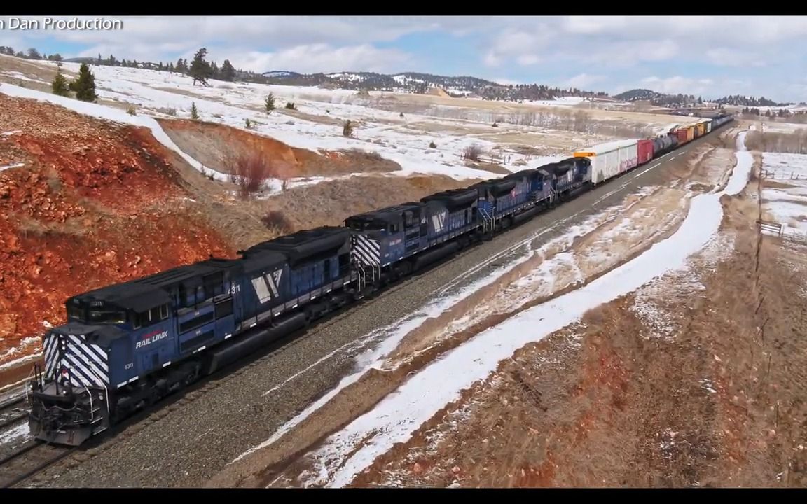 Montana Rail Link's Mullan Pass in Winter Snow (4K) MRL BNSF ...