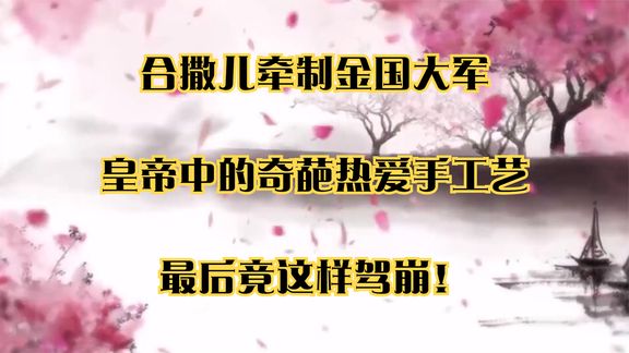 合撒儿牵制金国大军_皇帝中的奇葩热爱手工艺,最后竟这样驾崩!