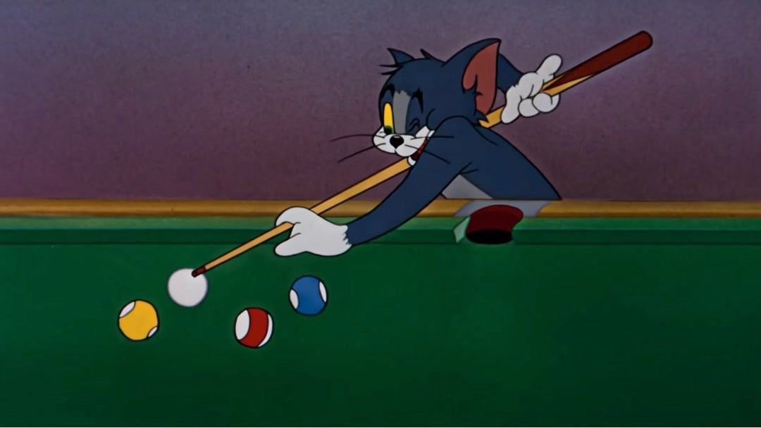 汤姆不去抓杰瑞 改玩台球了 猫鼠大战游戏