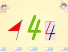 数字4的书写
