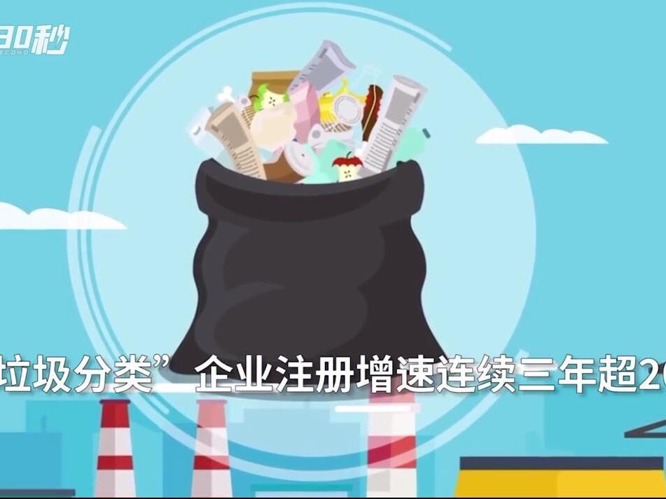 30秒 | 垃圾分类按下"快进键" 相关企业注册增速...
