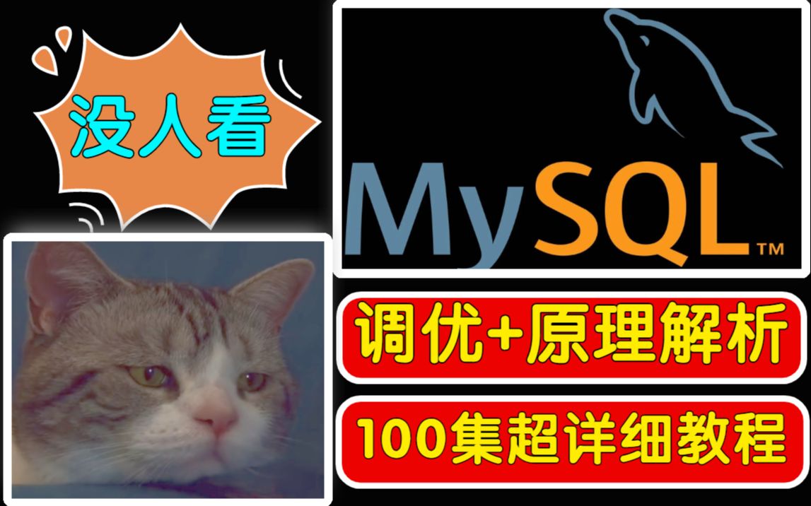 整整100集MYSQL数据库超详细教程,这还没人看,我不更了!