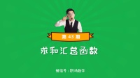 冯注龙的零基础Excel教程 第39集 求和汇总函数