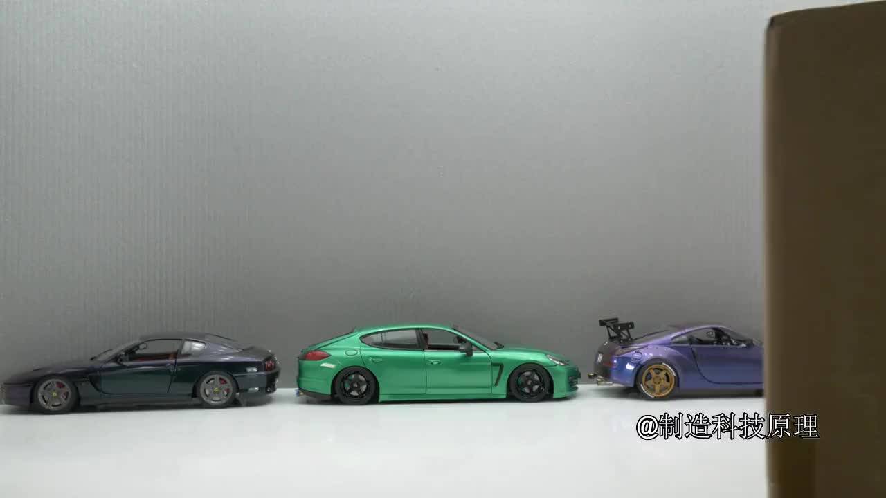 组装和启动世界上最小的 V8 发动机 #模型玩具 #男人的玩具 #发动机...