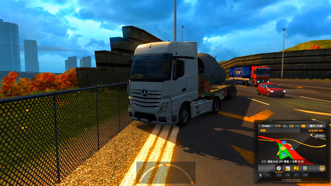 中国卡车模拟:开着卡车已经绕过了河北,离北京应该就不远了
