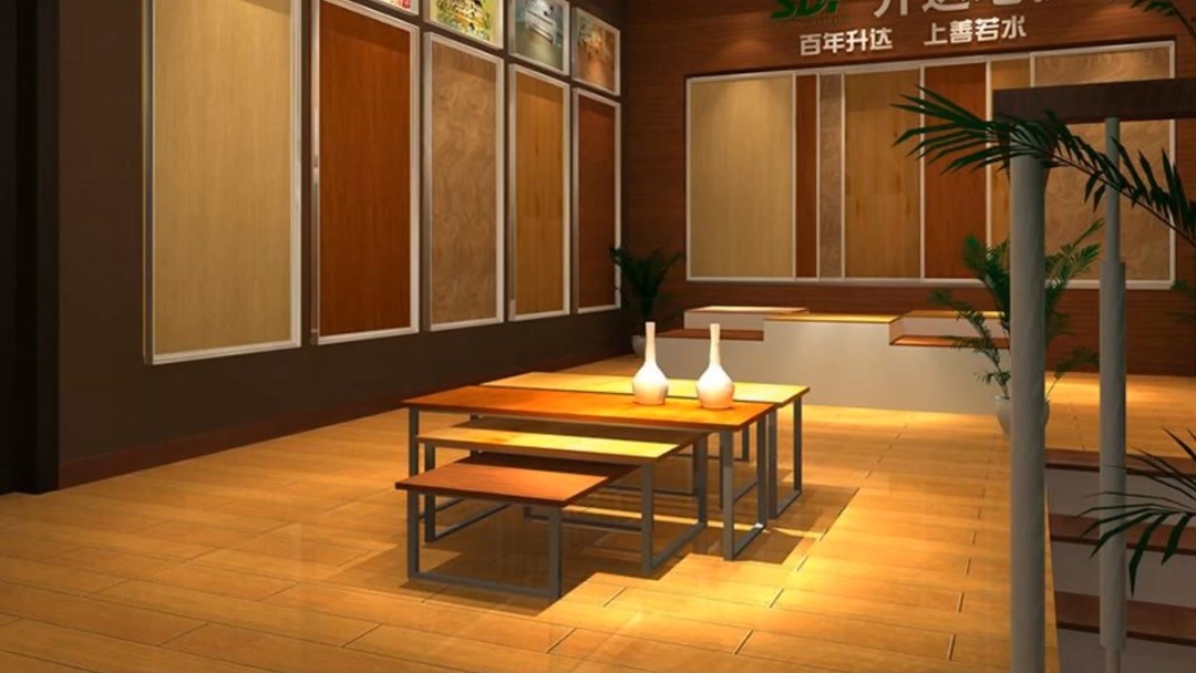 木地板专卖店设计案例效果图