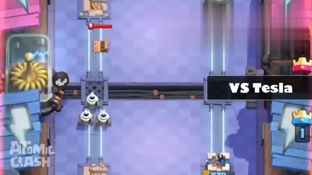 皇室战争新卡电击车小队VS所有卡牌，场面壮观啊