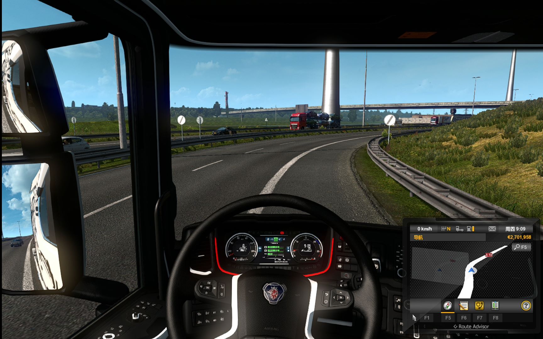 《欧洲卡车模拟二》SCANIA12速变速箱教学