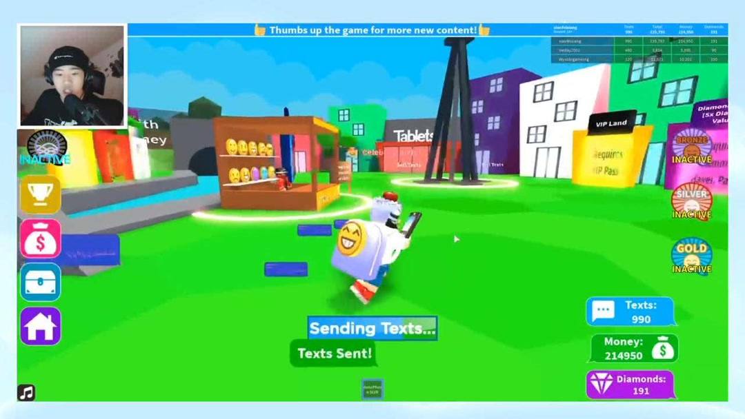 Roblox:短信模拟器,为了赚钱投资很多资金购买吃饭家伙!