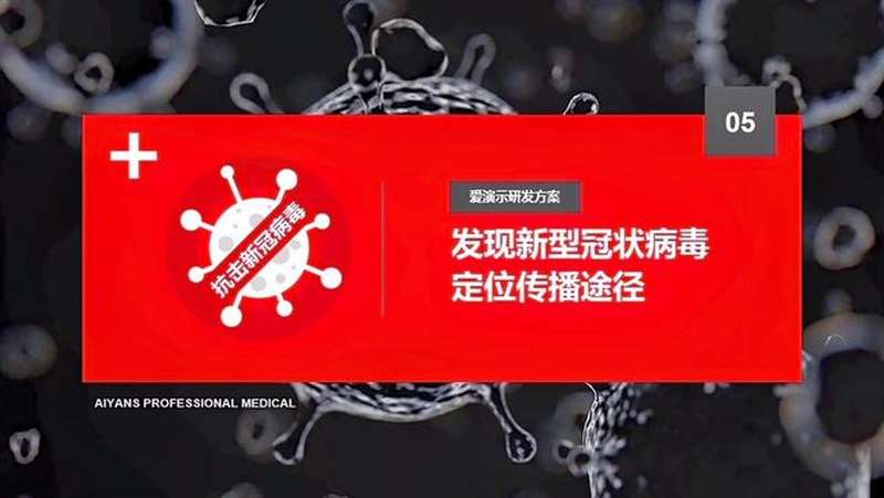 疫情防控公共卫生智慧医疗PPT模版——爱演示网