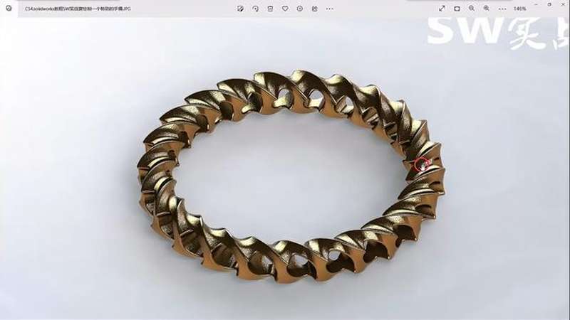 solidworks教程SW实战营绘制一个特别的手镯 #solidwork教程 #...