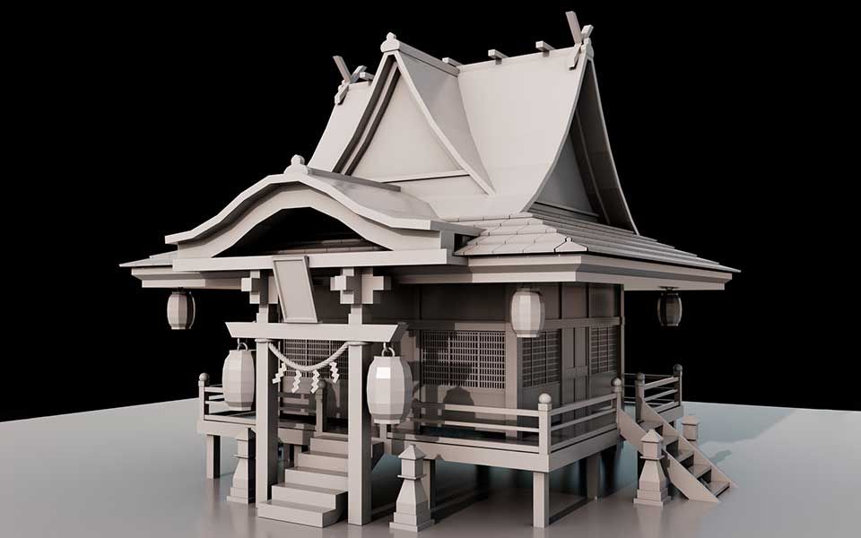 日系建筑场景建模,MAYA基础入门,MAYA场景建模