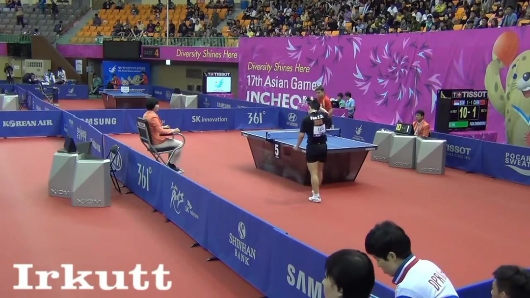 新老天才碰面 樊振东vs李虎 2014仁川亚运会