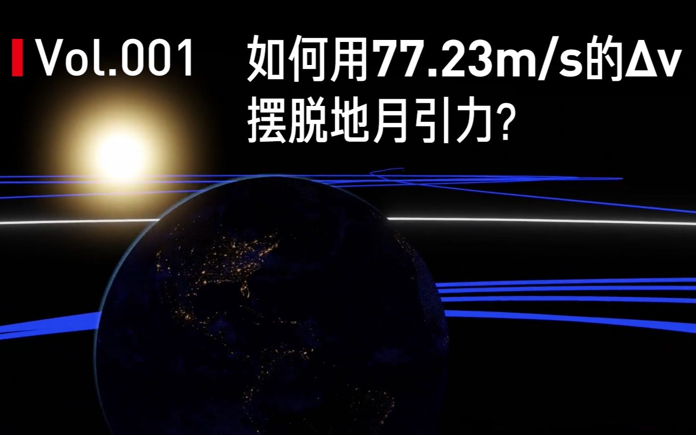 如何用77.23m/s的Δv摆脱地月引力?