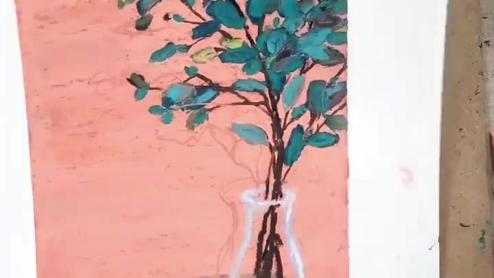 画一幅ins风装饰画 by: rurban_poest#油画棒 #油画棒风景画