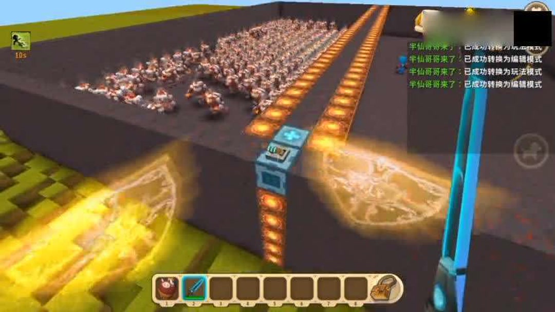 迷你世界:测试超级无敌钻石套一个野人能不能挡得住300熔岩巨