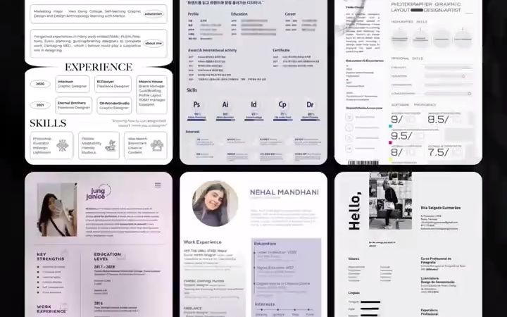 设计师必看|设计师创意简历排版参考