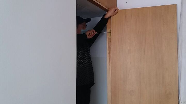 业余木工爱好者 自己整修小屋,木门终于制作完成。