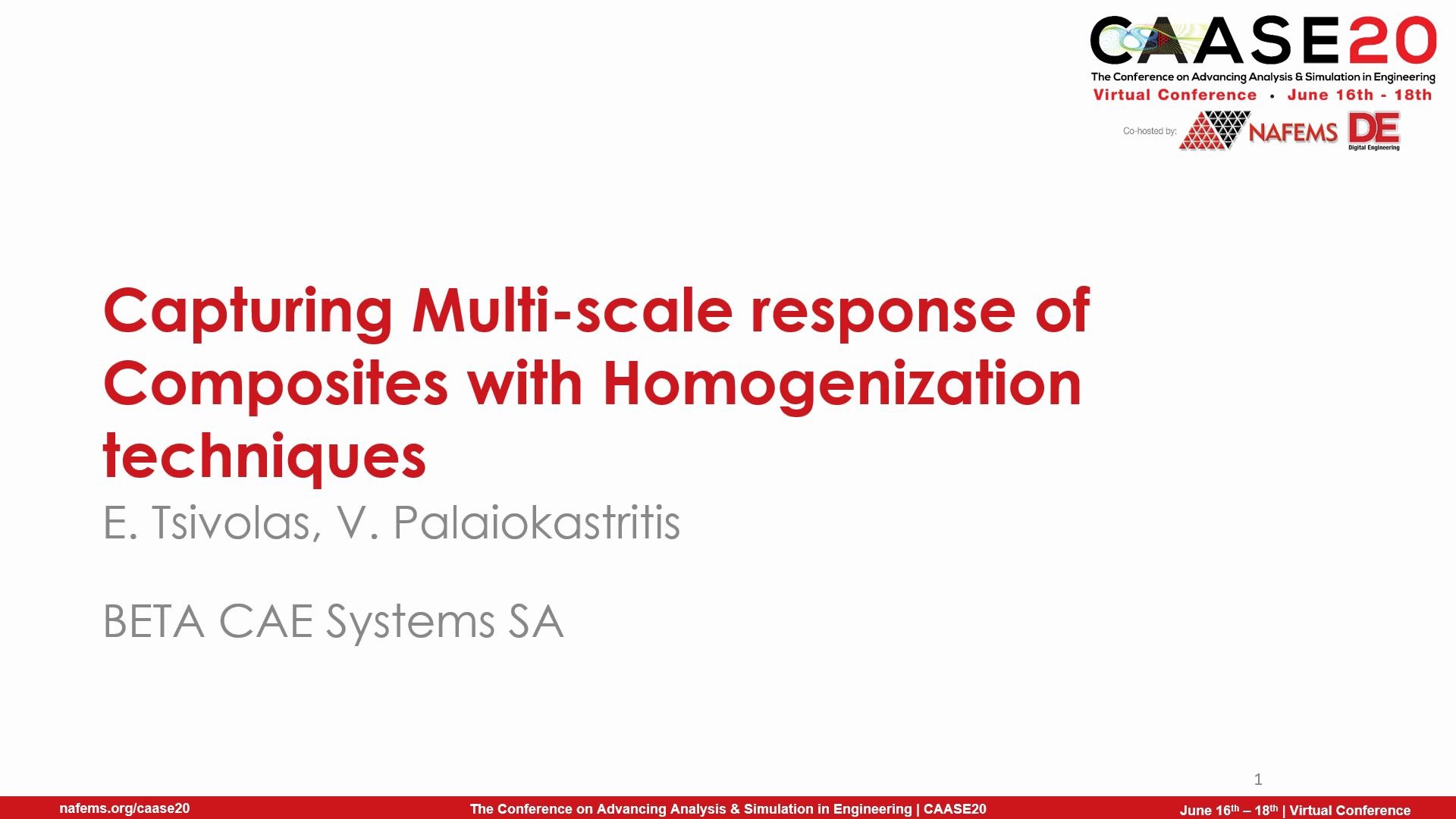 CAASE20会议演讲 均质化技术可捕获复合材料的多尺度响应