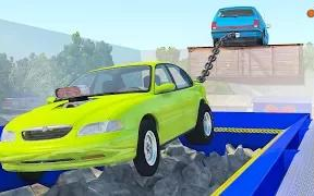...的第一个视频——汽车拔河VS粉碎机【beamng.drive车祸模拟器】
