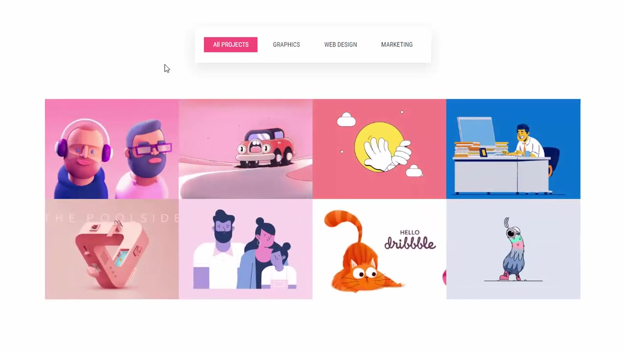 ...效果】html css 分类相册制作 单击有大图片预览id1045-网站代码设计