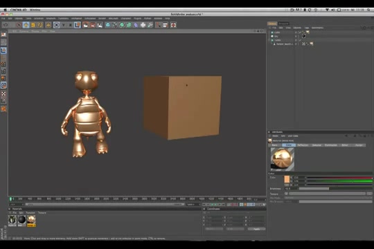 【C4D教程】如何用c4d超神奇地将模型转化为金属材质