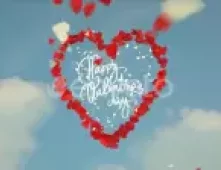 ae20010706 甜美的告白气球情人节卡片动画AE模板