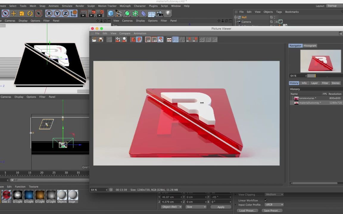 【C4D教学】现实材质电影 4D - 渲染标准
