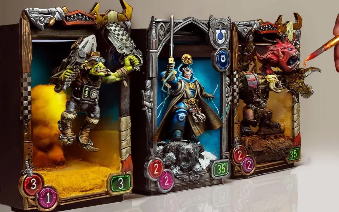 【Squidmar Miniatures】我把战锤卡牌做成了实体模型
