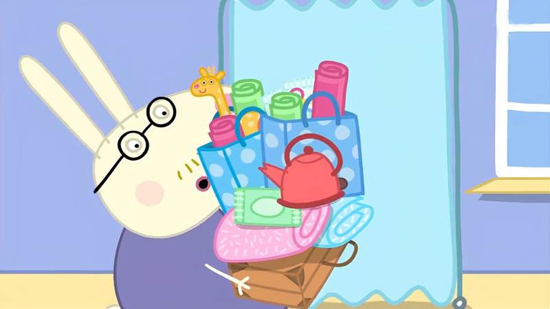 兔爸爸为迎接即将出生的宝宝准备超多的物品,趣味卡通儿童简笔画