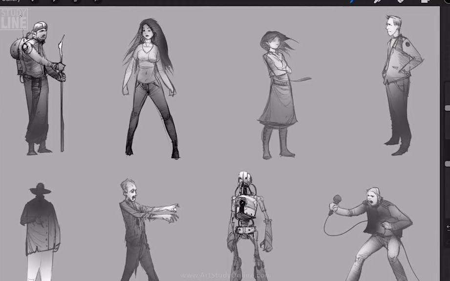 PROCREATE 大师级画板 IPAD PRO 视频绘画教程 创造角色篇