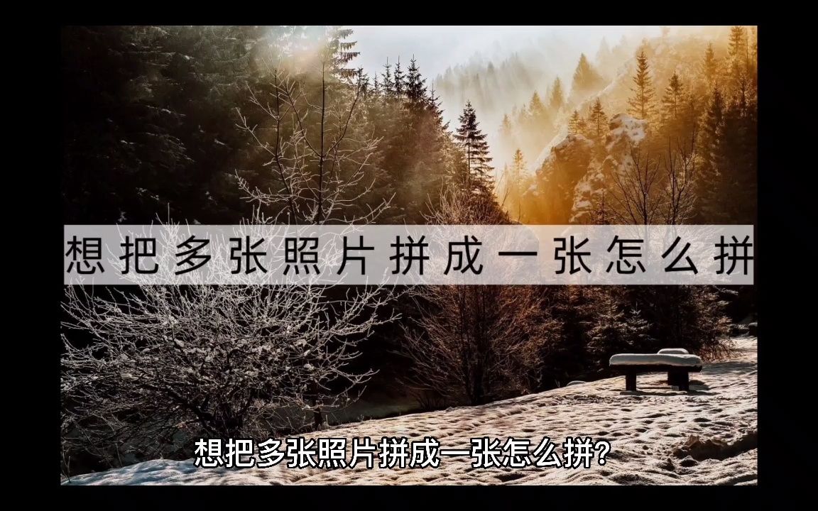 想把多张照片拼成一张怎么拼?设计师都用这个