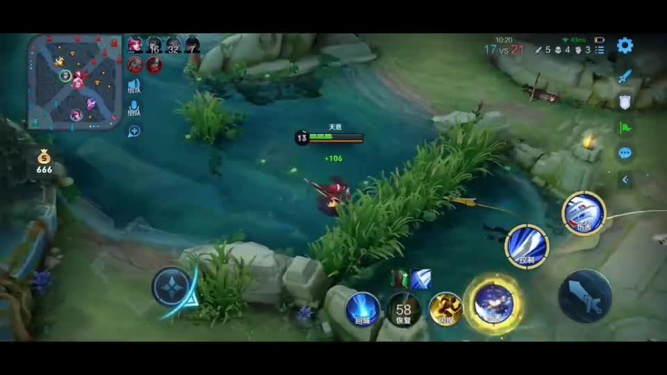 王者荣耀:有闪和没闪,同为刺客,高能时刻