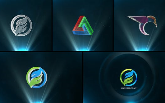 ...店铺标志动态LOGO片头模板logo设计动态徽标视频动态标识视频模板