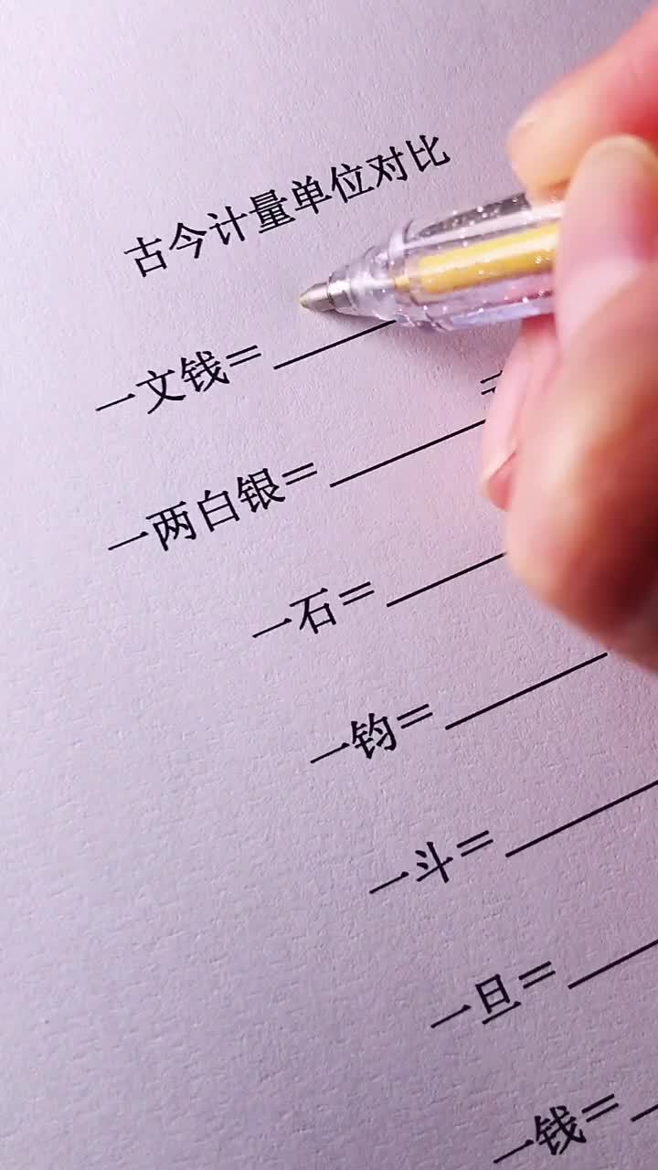 古今计量单位对比,这些你都知道吗?