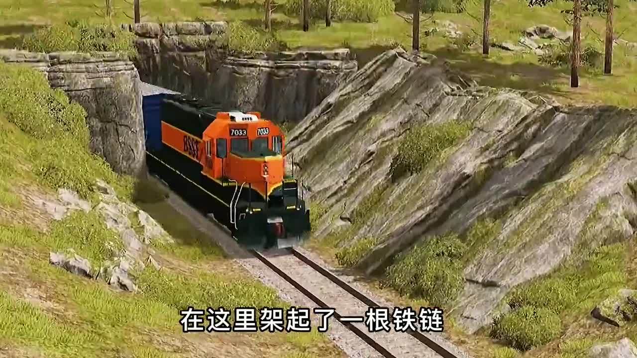 模拟器:神秘人在铁路上增设铁链,高速驶来的火车会被迫停下来吗