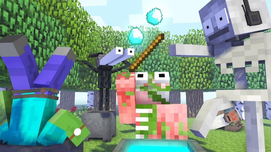 我的世界:怪物学院魔法药水大变身,精彩动画