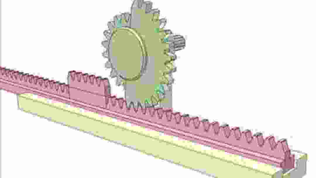机械动画:齿轮齿条机构