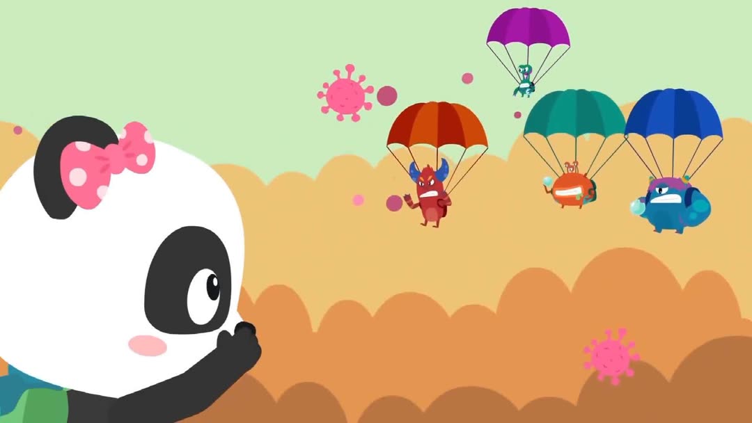 宝宝巴士:打喷嚏要捂住口鼻哦,避免细菌的传播!