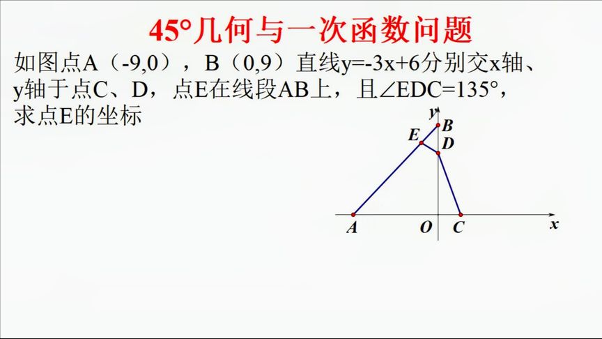 45°几何与一次函数问题