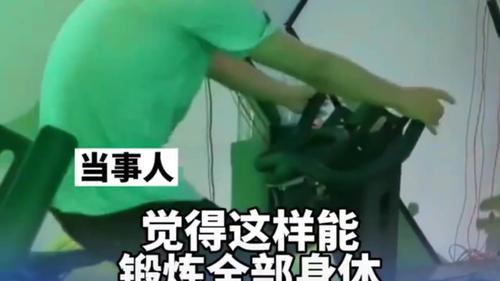 广西男子健身房,骑动感单车,姿势很,丝滑,,女教练自愧不如