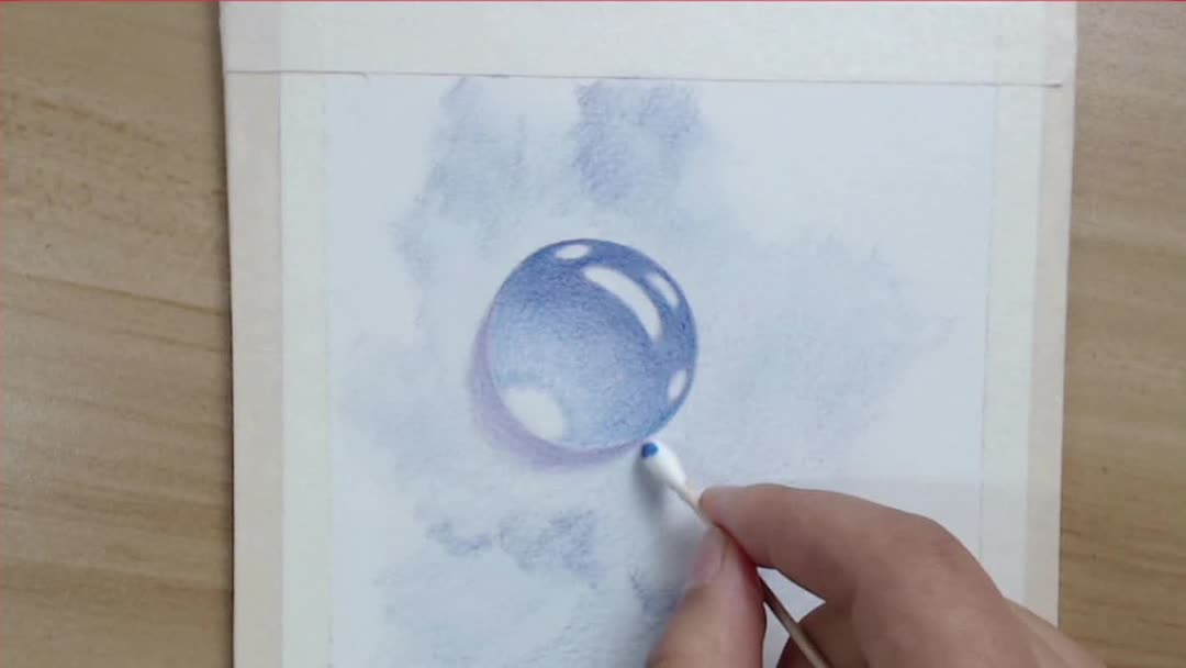 彩色铅笔画-水珠-水溶性彩铅基础教程