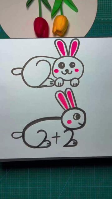 写两组数字画不同的小兔子,哪一种你更喜欢呢亲子手工手工di