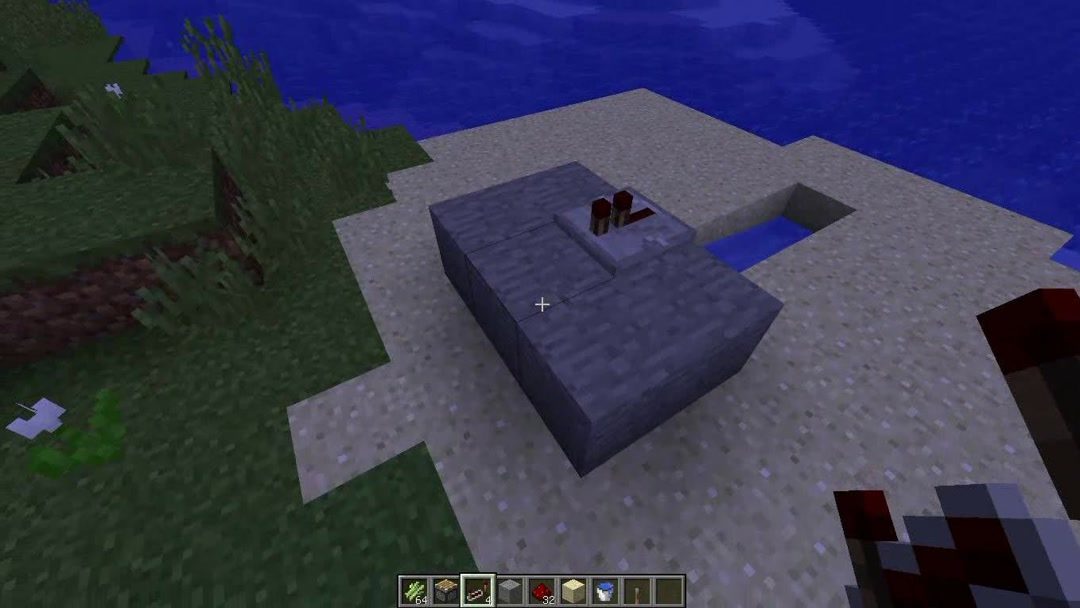 我的世界:甘蔗回收机原理侦测器感应甘蔗高度激活红石推动活塞