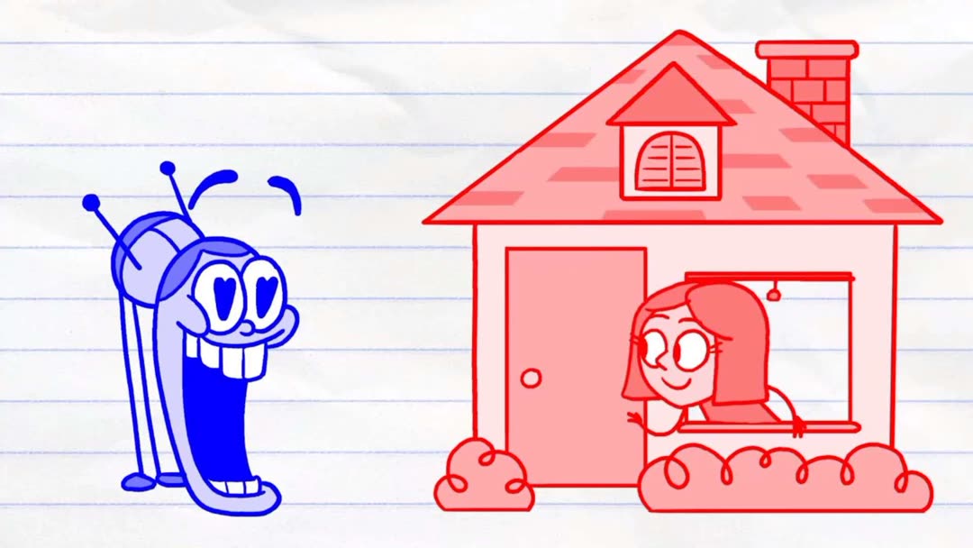 搞笑铅笔画小人 看见美丽女孩下巴都掉下来了游戏